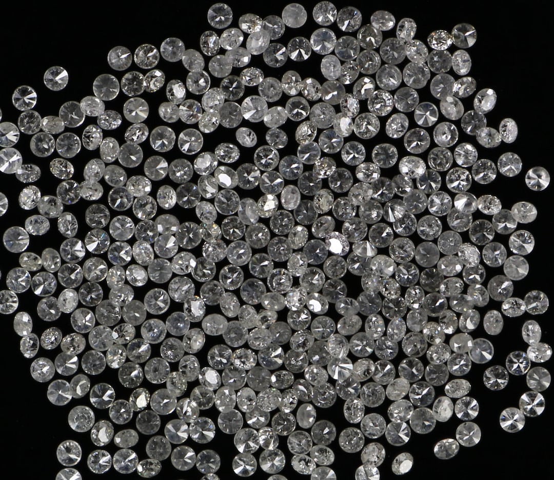Natural Loose Diamond Round G-H Color I1-I3 Clarity 1.25 to 1.55 MM 25 ...