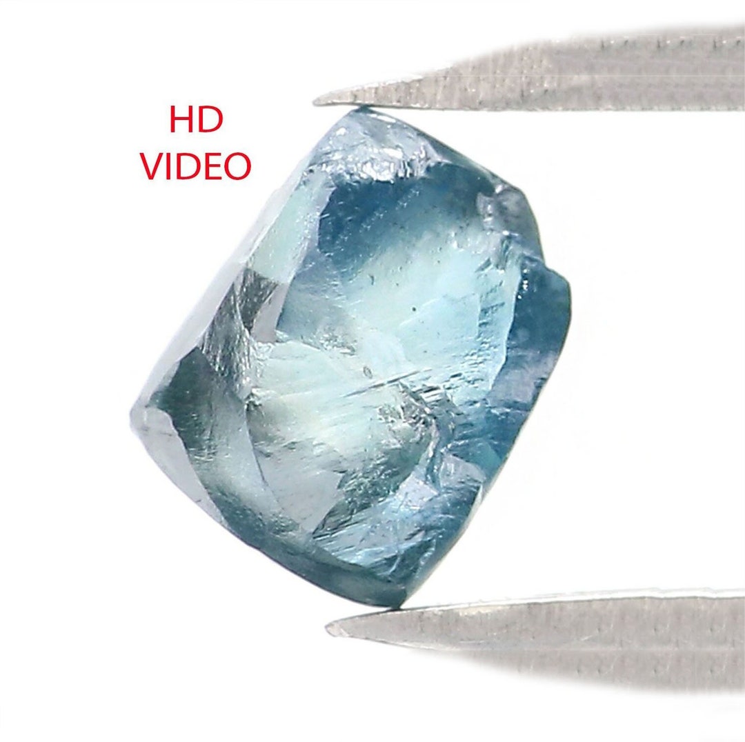 0.85 CT Natural Loose Rough Shape Diamond Blue Color Rough Cut Diamond ...