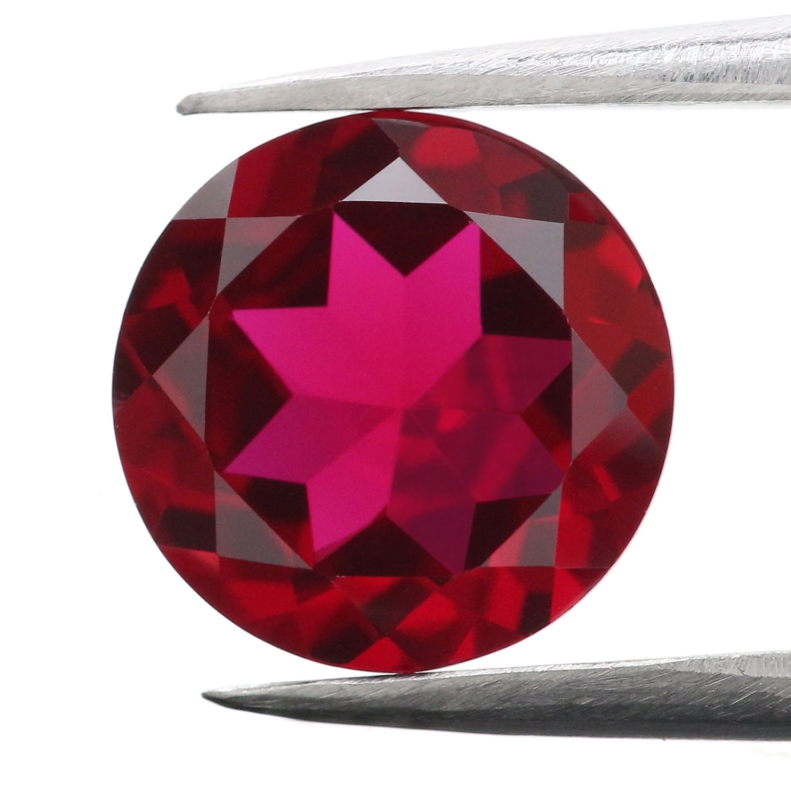 Red Color Created Ruby Round Gemstone VS1 Clarity 8.00 MM GN55 - Etsy UK