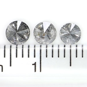 0.72 CT Natural Loose Round Shape Diamond Salt and Pepper Round Cut ...