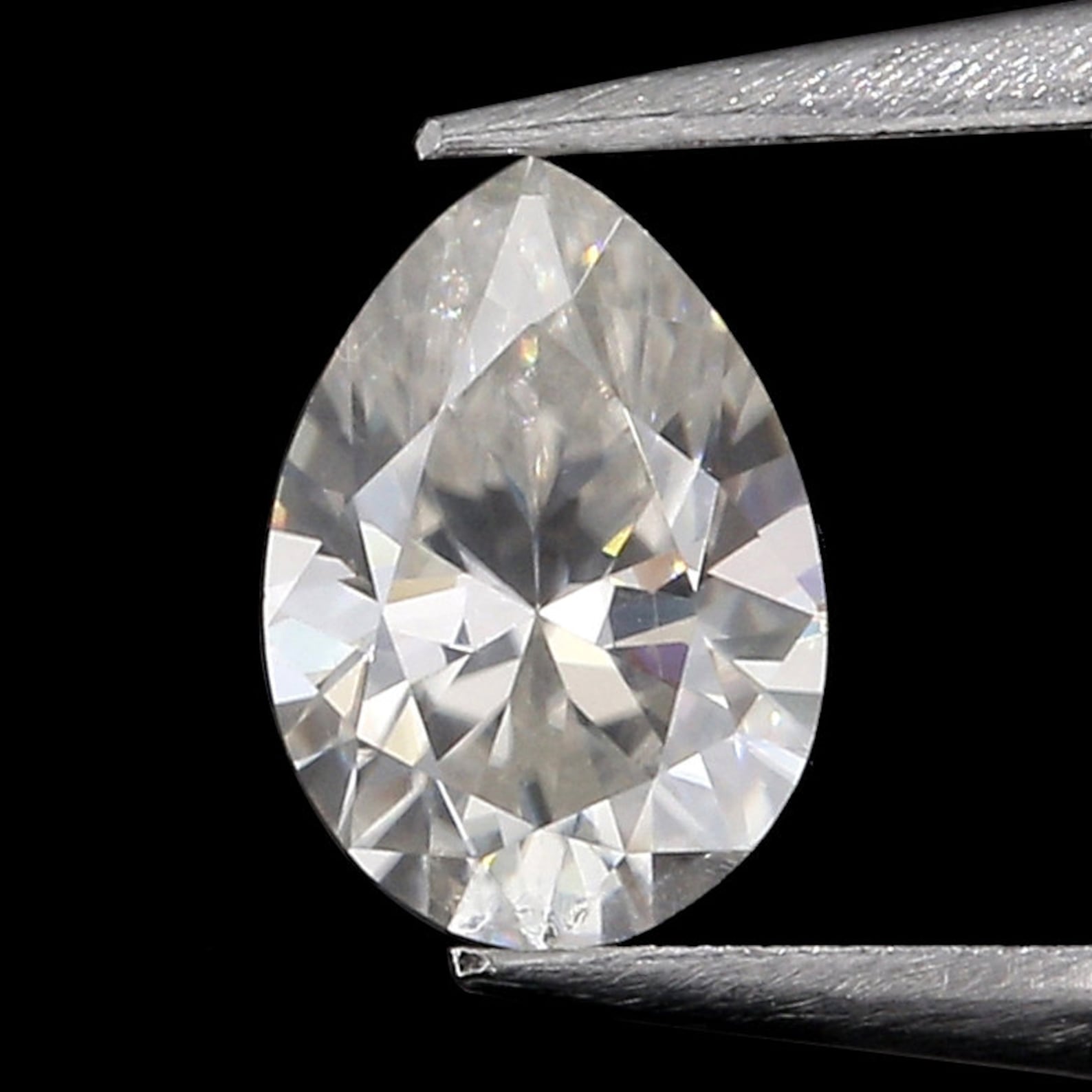 0.61 Ct diamante moissanita moissanita cortada en pera | Etsy