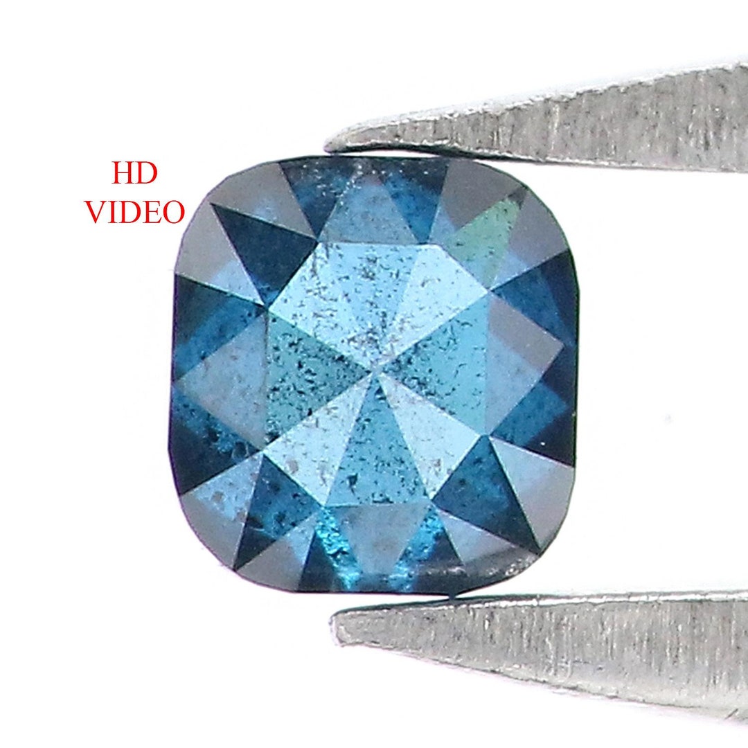 0.12 CT Natural Loose Cushion Shape Diamond Blue Color Cushion Diamond ...