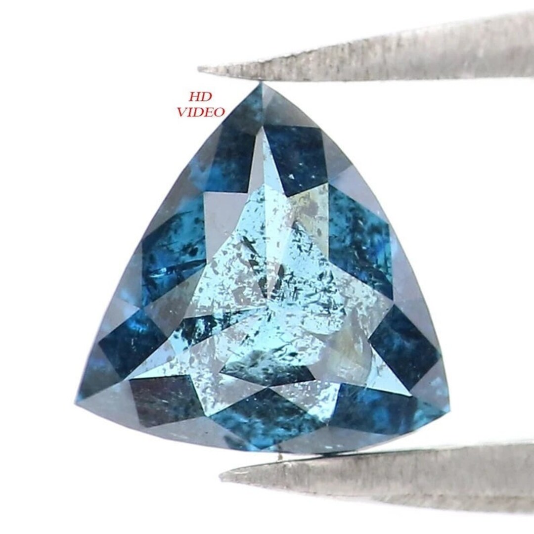 1.02 CT Natural Loose Triangle Shape Diamond Blue Color Triangle Cut ...