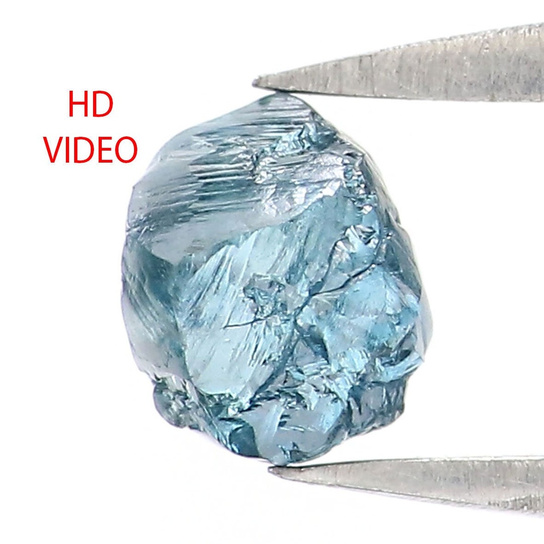 0.70 CT Natural Loose Rough Diamond Blue Color Rough Cut Diamond ...