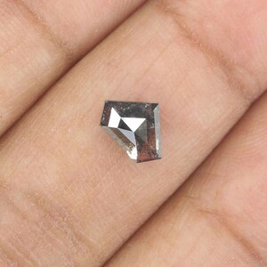 0.90 CT Natural Loose Shield Shape Diamond Salt and Pepper Shield Cut ...