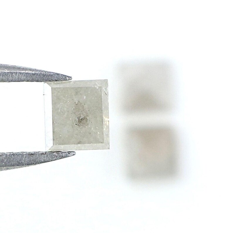 0.99 CT Natural Loose Princess Shape Diamond Grey Color Princess ...