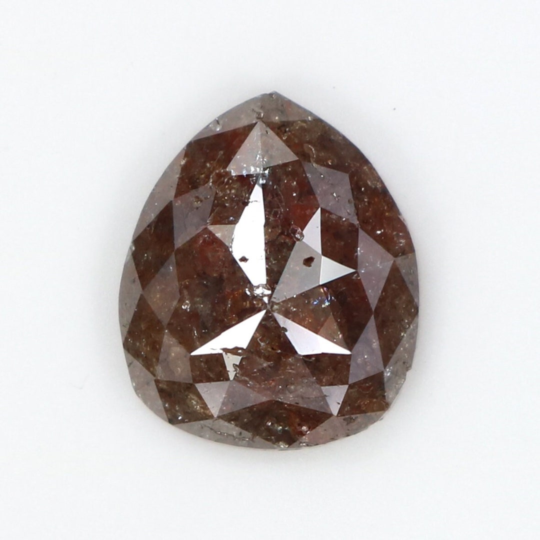 Natural Loose Pear Brown Color Diamond 1.37 CT 8.35 MM Pear Shape Rose ...