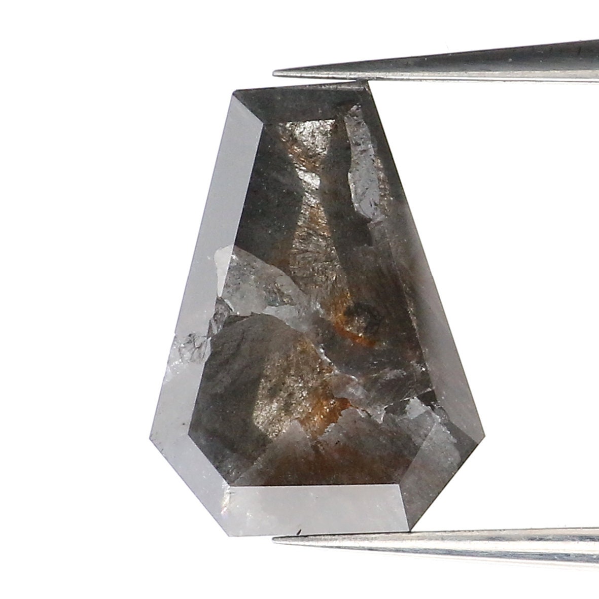 1.63 Ct Natural Loose Diamond Coffin Black Color 8.80 MM N490 | Etsy