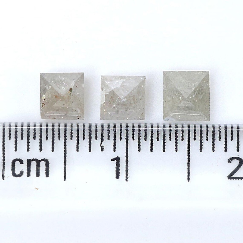 0.99 CT Natural Loose Princess Shape Diamond Grey Color Princess ...