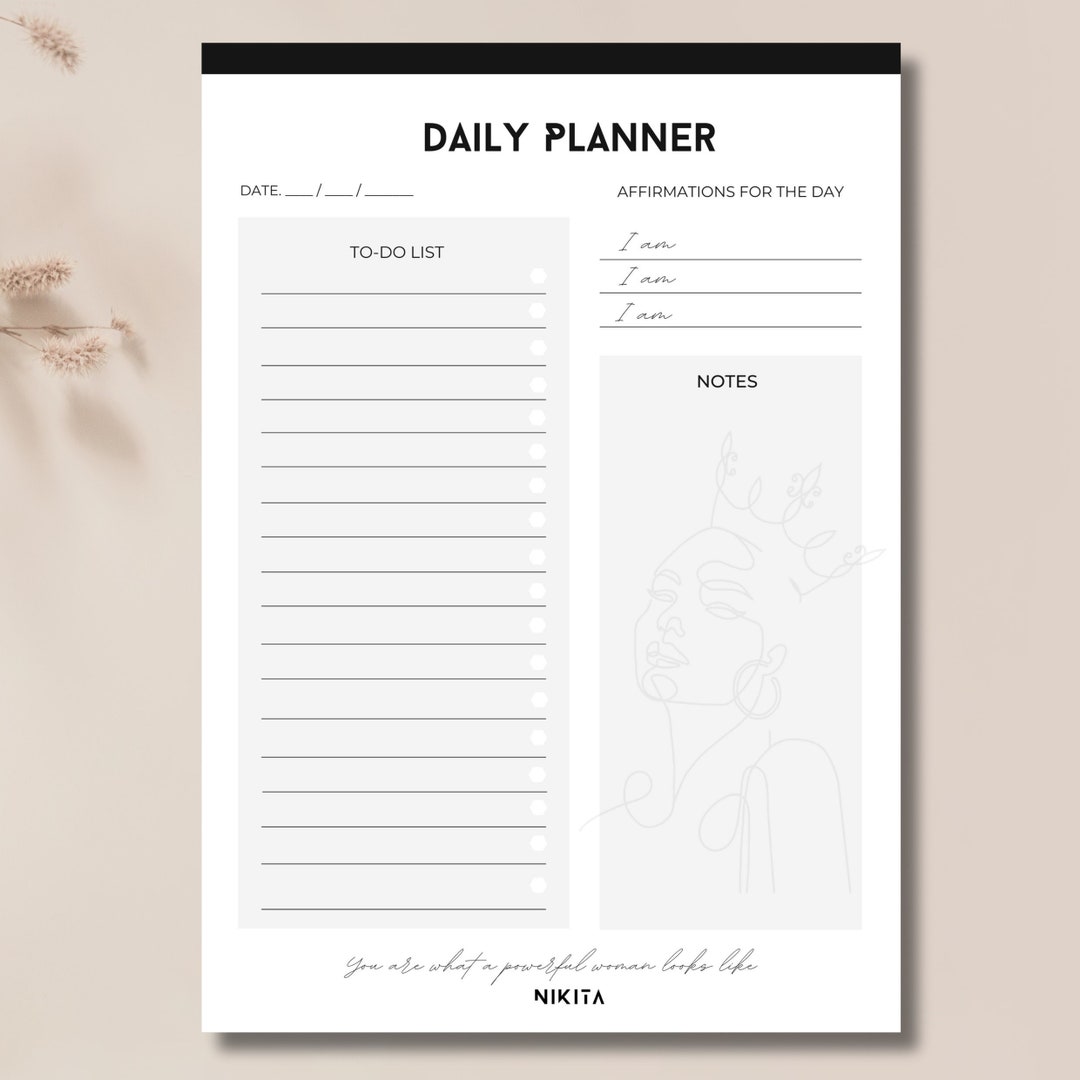 Digital Daily Planner Desk Pad - To-do List - Desk Planner - Printable ...