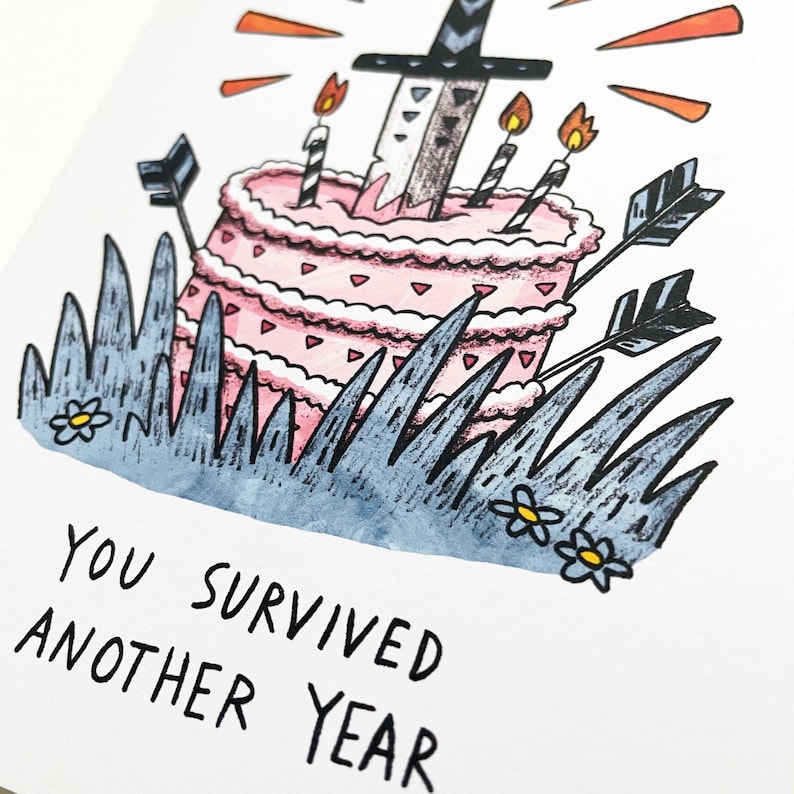 You Survived Birthday Card for Gamers and Geeks - Etsy