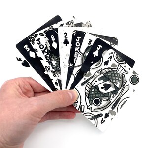 Playing Card Sticker Pack, Monochrome Ink Illustration Stickers - Etsy