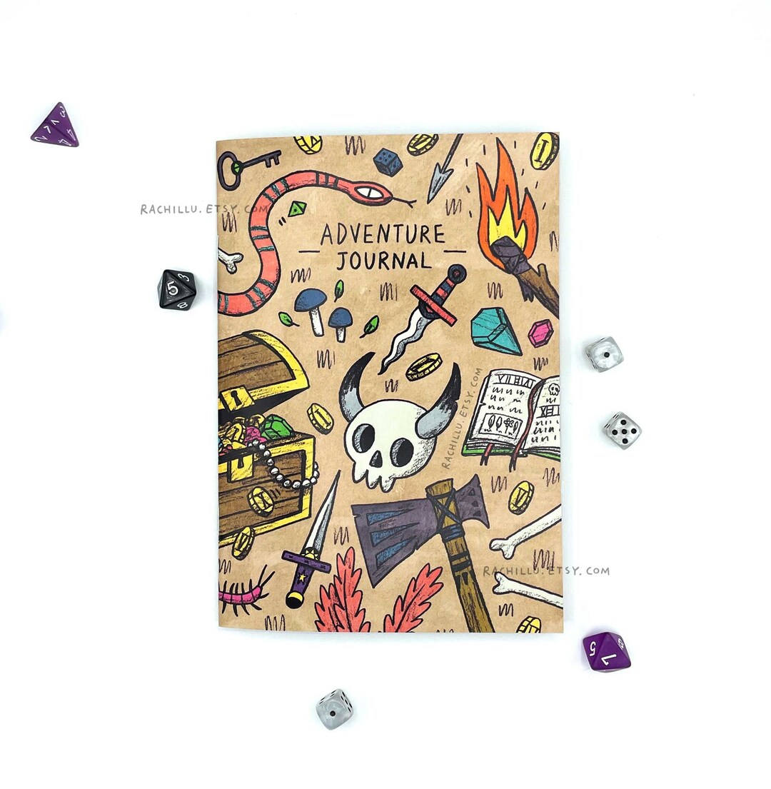 A5 Adventure Journal, Illustrated Lined Notebook - Etsy