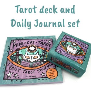 Mini Cat Tarot Deck, lindas cartas de adivinación para principiantes y ...