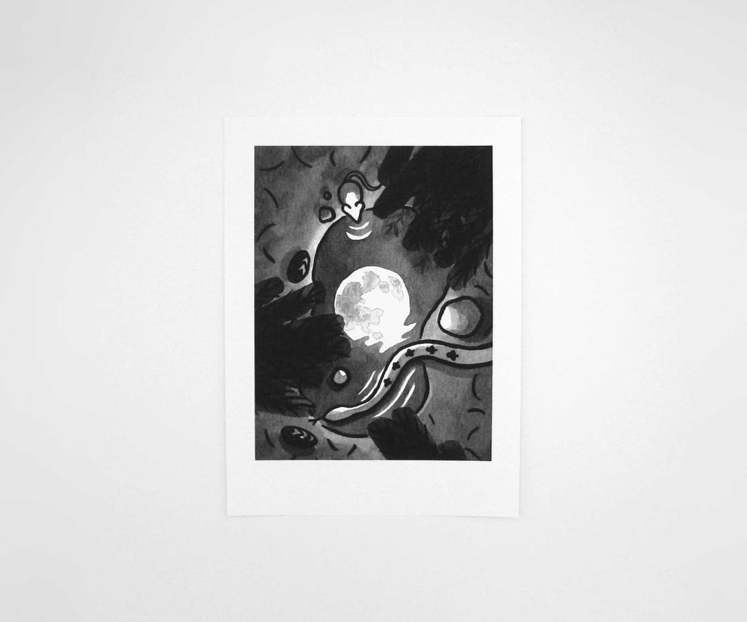Moon Puddle Art Print - Etsy