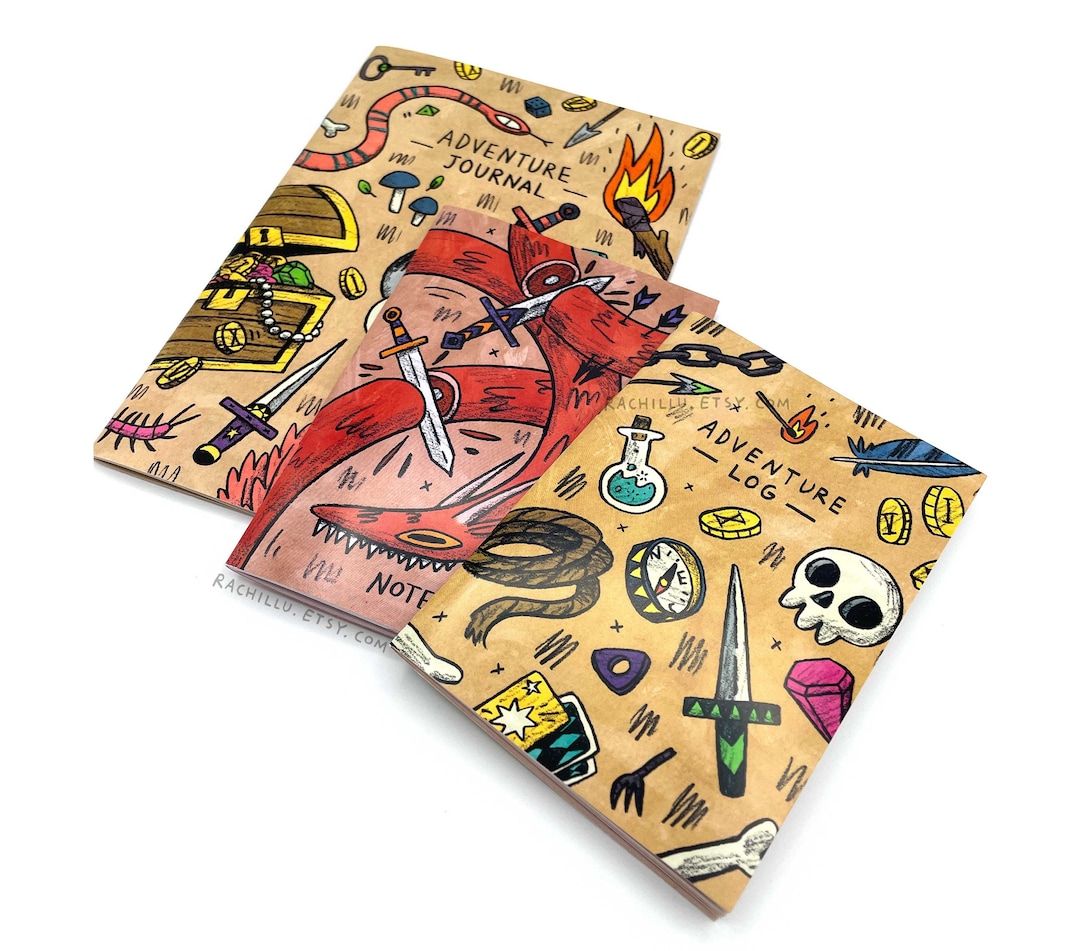 Fantasy Notebook Set, A6 and A5 Adventure Journals - Etsy