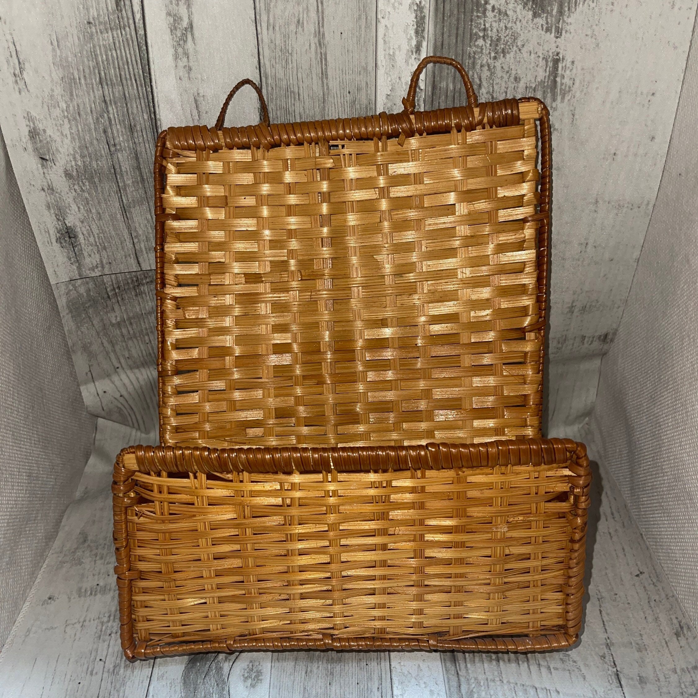Vintage Rattan, Wicker Wall Mounted, Letter Holder, Home Decor, Vintage ...
