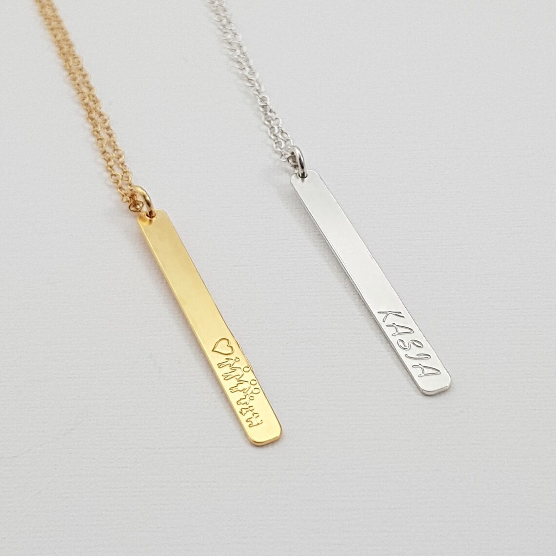 Personalized Baby Name Tag Necklace Gift for Mom Kids Names - Etsy