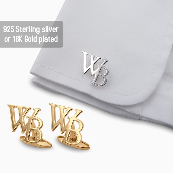 Initial Cufflinks - Etsy