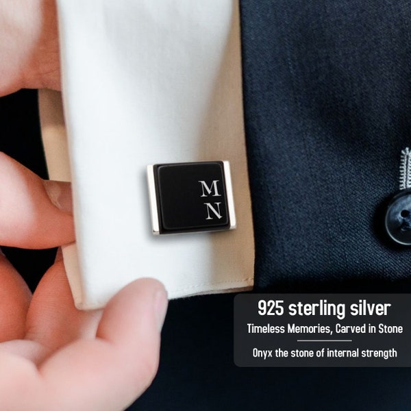 Initial Cufflinks - Etsy