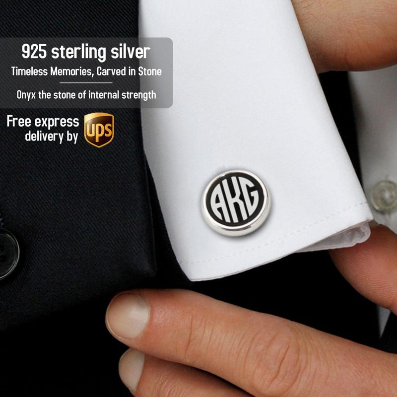 Monogram Cufflinks - Etsy