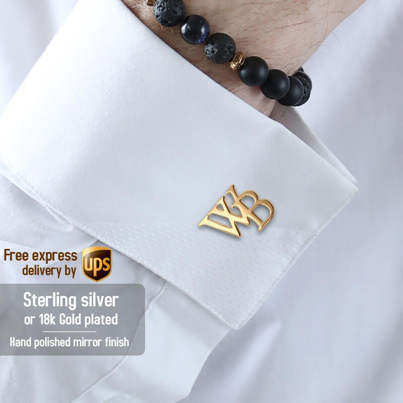 Initial Cufflinks - Etsy