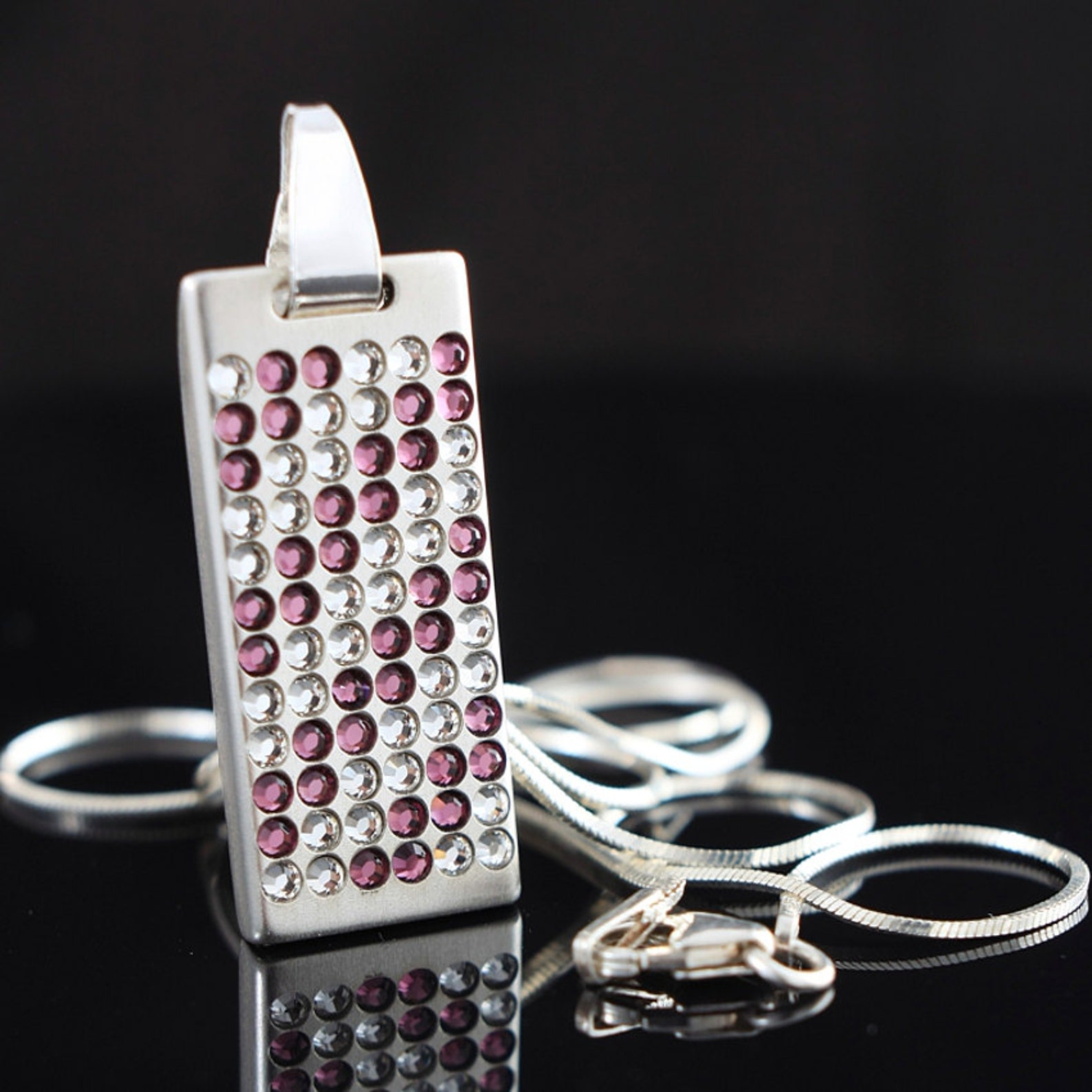 USB Flash Drive Sterling Silver Swarovski Usb 864GB USB - Etsy