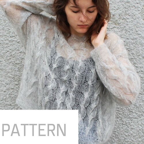 KNITTING PATTERN Easy Knit Sweater loose Sweater Pattern | Etsy