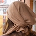 Camel Wool Rustic Kerchief Knitted Triangle Head Scarf - Etsy