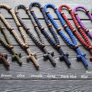 Orthodox Pocket Prayer Rope 33 Knots Purple, Greek Chotki, Christian ...