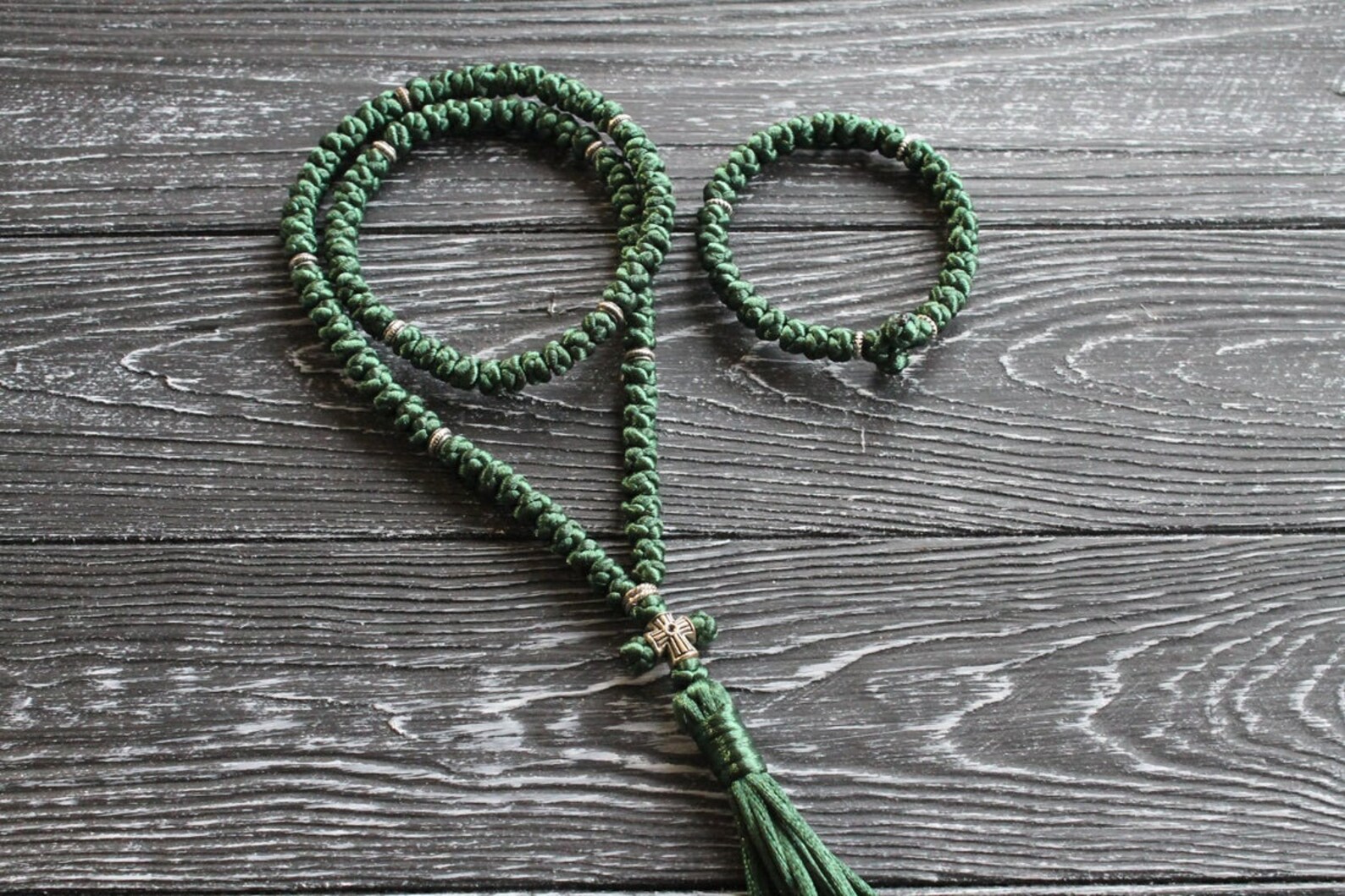 Set: Orthodox Prayer Rope Rosary 100 knots bracelet 30 | Etsy