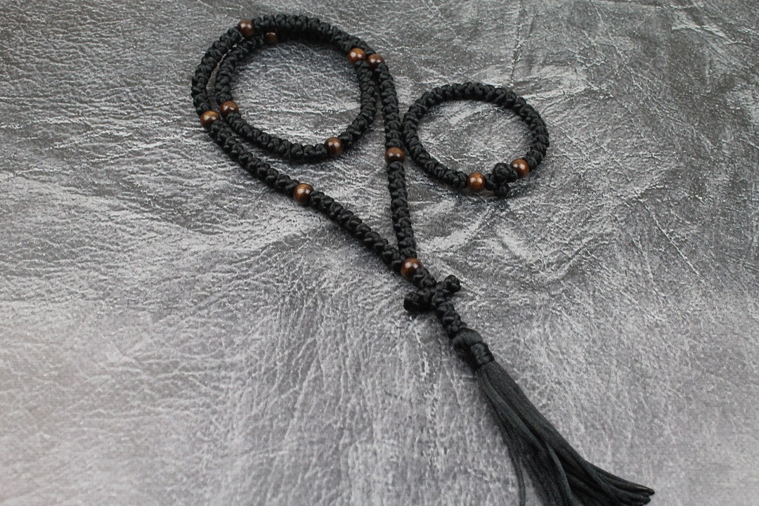 Black Orthodox Prayer Rope, Orthodox Rosary, Christian Rope for Deep ...