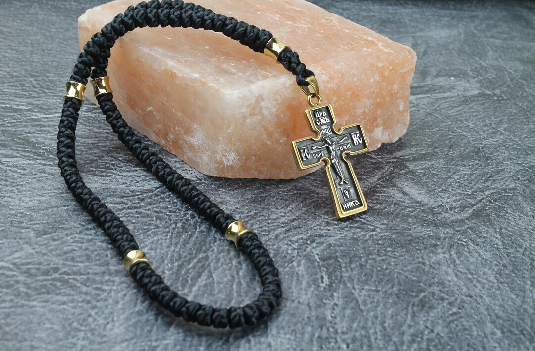 Christian Prayer Rope 100 Knots, Handmade Jesus Cross Chotki, Orthodox ...