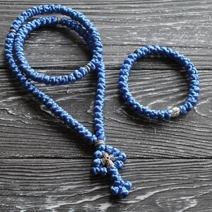 Set: Orthodox Prayer Rope Rosary 100 Knots + Bracelet 33 Knots ...