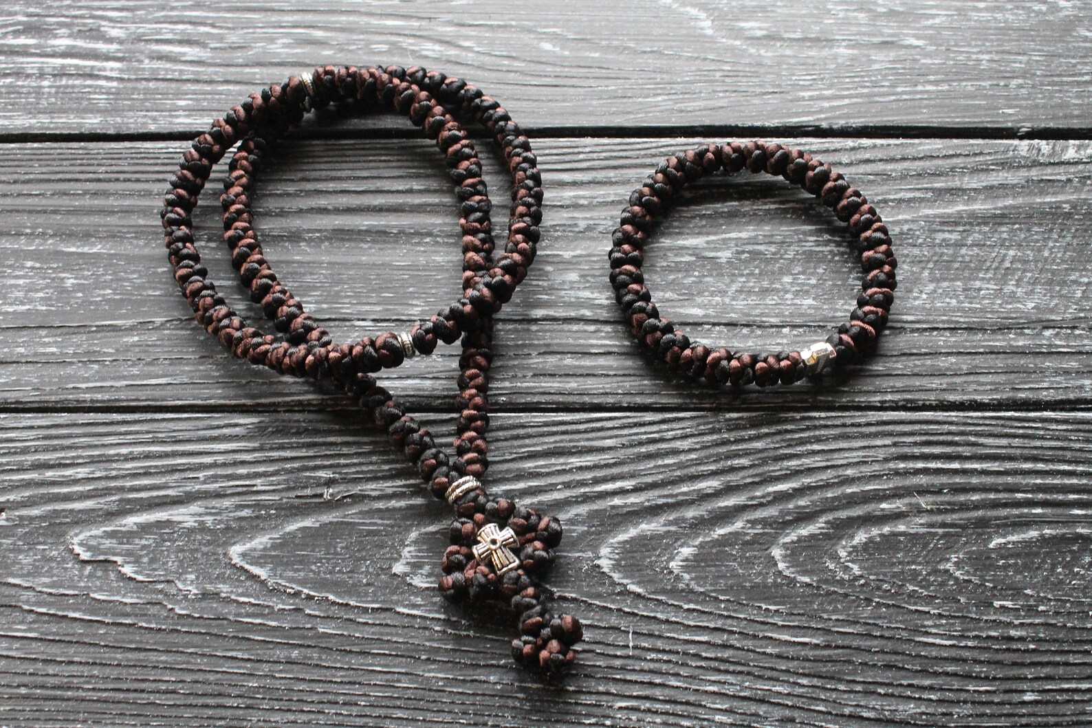 Two Color Set: Prayer Rope 100 Knots Bracelet 33 Knots - Etsy