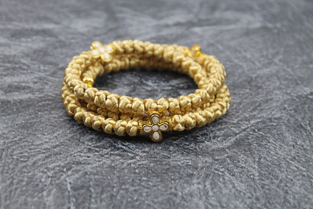 Chotki Bracelet 100 Knots, Orthodox Prayer Rope Bracelet, Christian ...