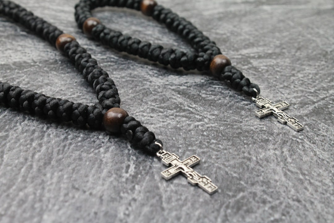 Orthodox Cross Prayer Rope 33/50 Knots, Pocket Jesus Chotki, Orthodox ...