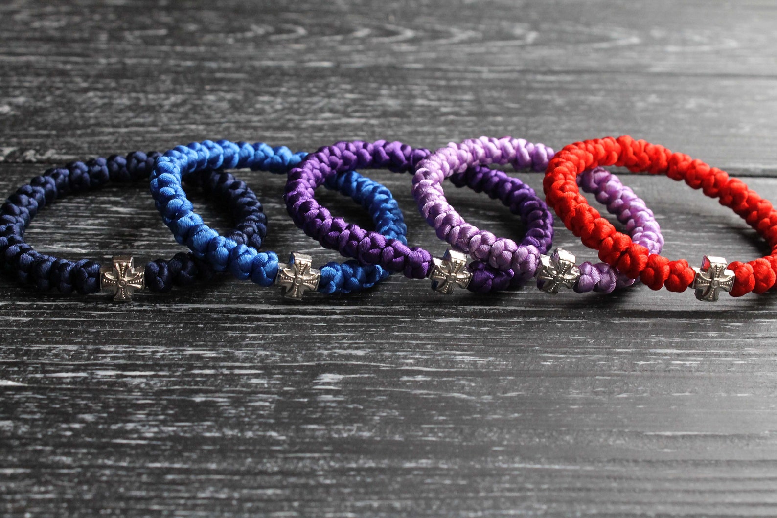 Orthodox Prayer Rope Bracelet 33 Knots Brojanica Komboskini Black ...