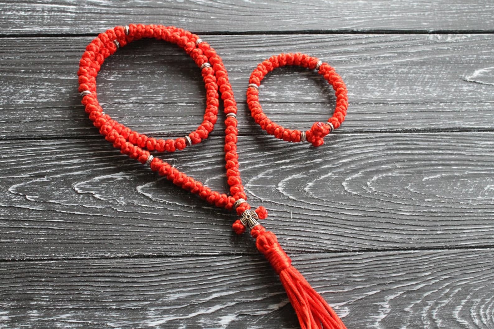 Set: Orthodox Prayer Rope Rosary 100 Knots Bracelet 30 - Etsy