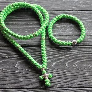 Christian Prayer Rope 100 Knots, Komboskini Necklace, Orthodox Rope ...