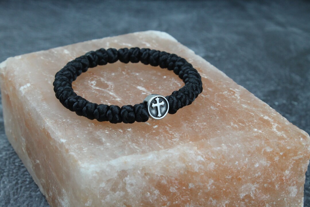 Orthodox Prayer Rope Bracelet 33 Knots, Cross Bracelet, Komboskini ...