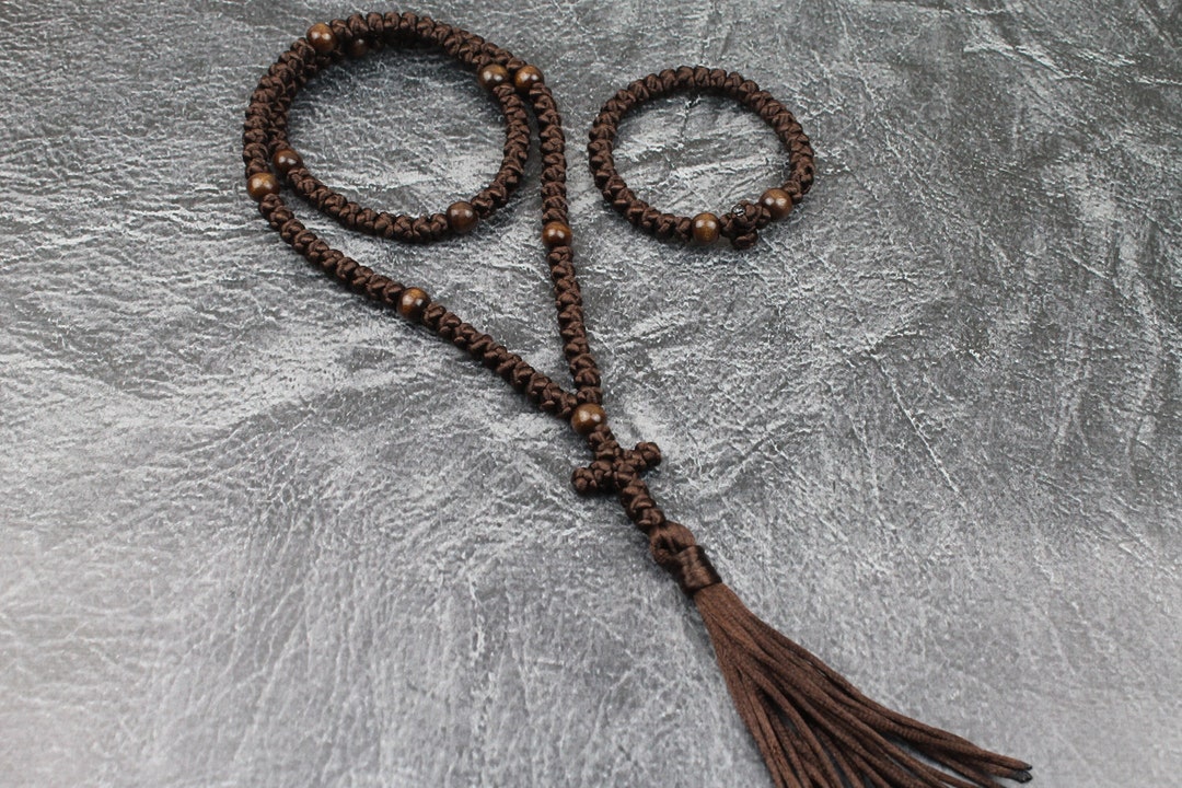 Brown Orthodox Prayer Rope, Orthodox Rosary, Christian Rope for Deep ...