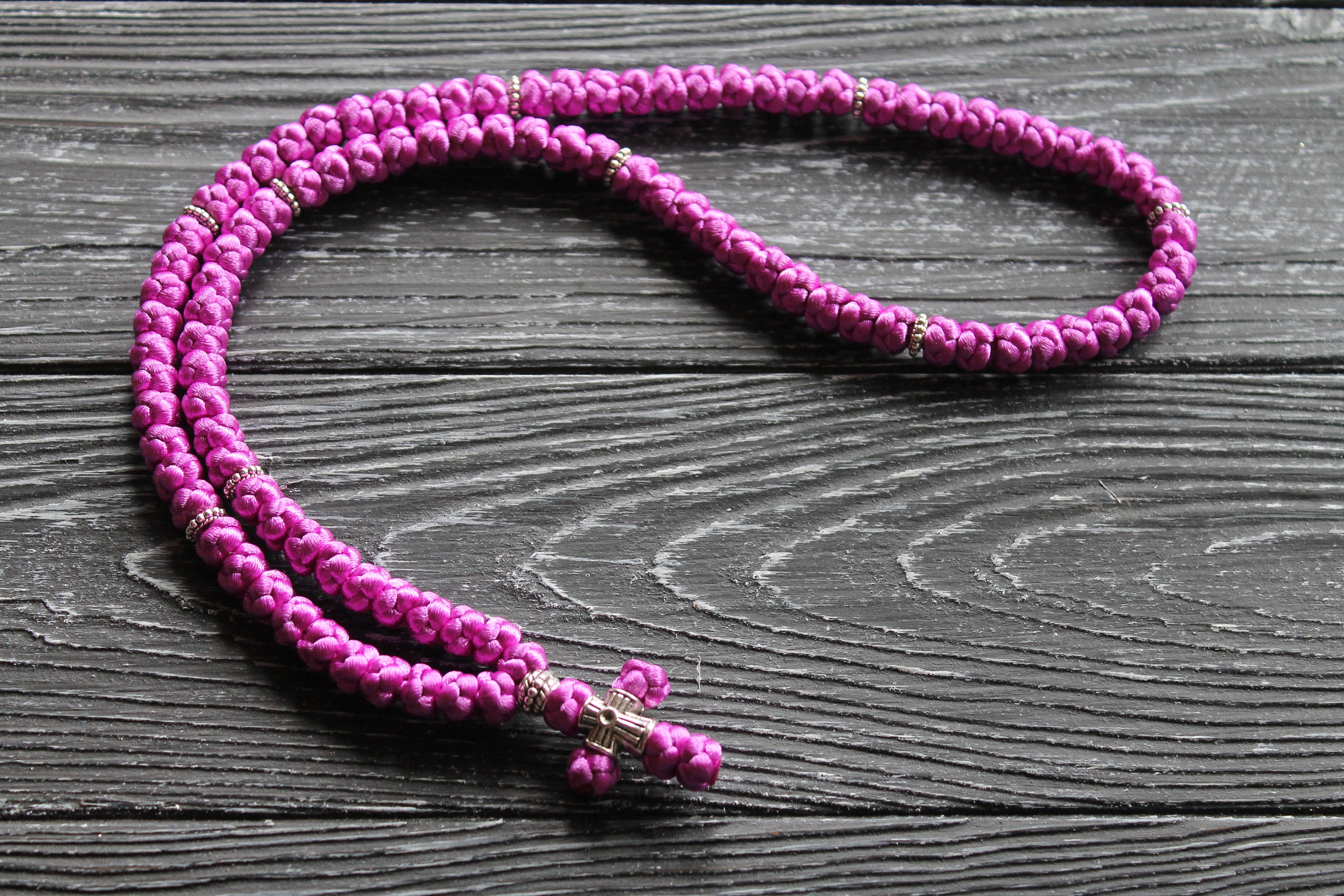Christian Prayer Rope 100 Knots, Komboskini Necklace, Orthodox Rope ...