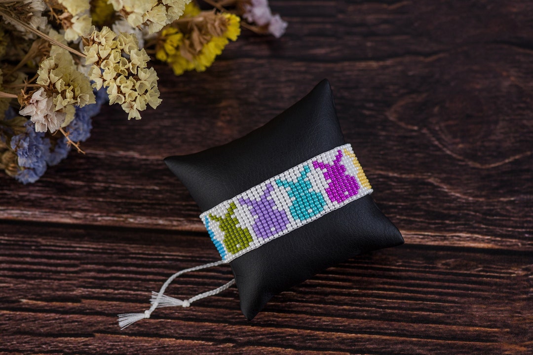 Easter Seed Bead Woven Loom Bracelet,easter Bracelet,easter Gift,bead ...
