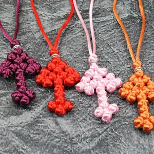 Orthodox Cross Keychain, Christian Keychain, Orthodox Prayer Rope Cross ...