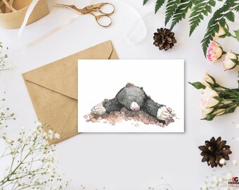Cute Mole Card - Etsy