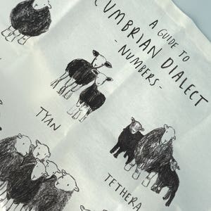 Tea Towel Cumbrian Dialect Numbers - Etsy