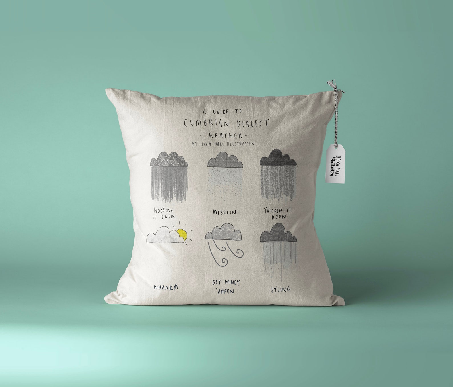 Cushion Cumbrian Dialect Weather - Etsy UK