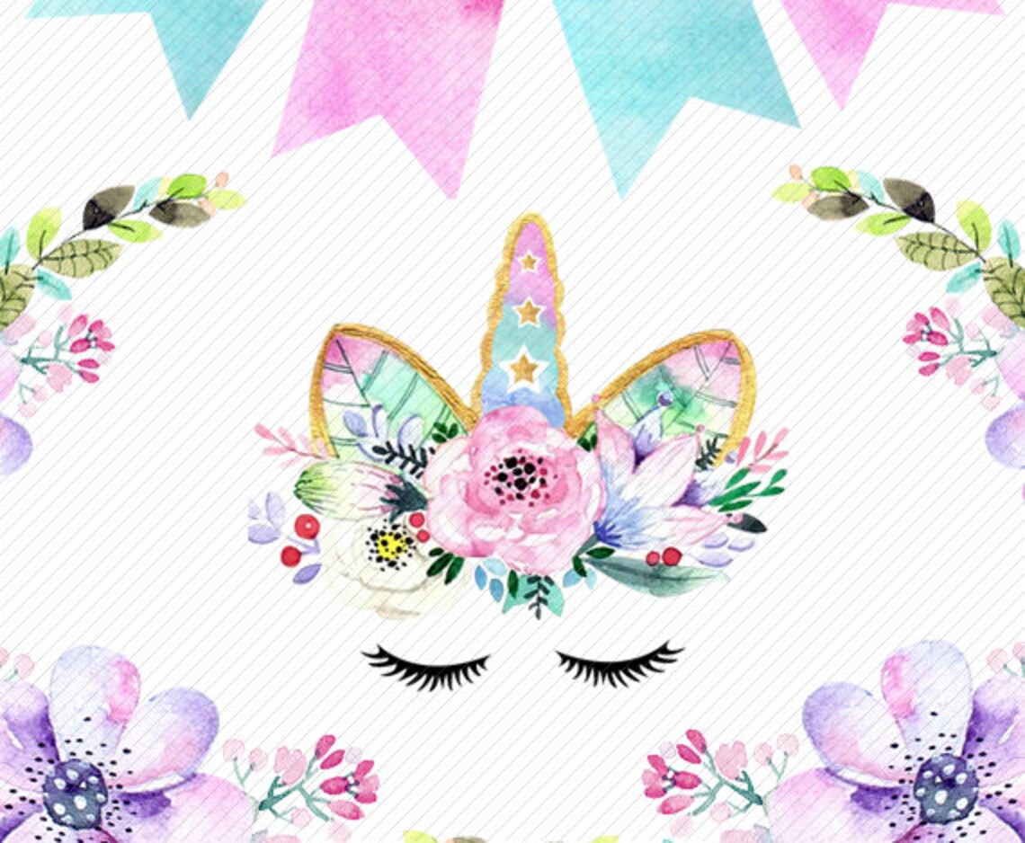 Watercolor Unicorn Clipart. Unicorn Printable. Baby Shower Kids Party ...