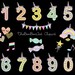Number Clipart. Watercolor Unicorn Clipart.floral Numbers Printable ...